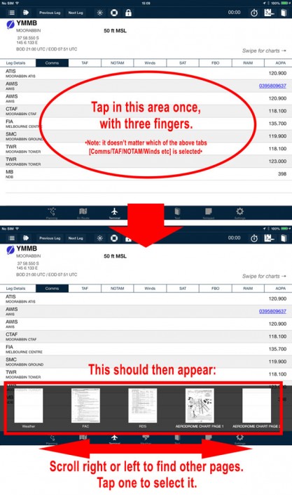Terminal Page Shortcut - AvPlan EFB - Electronic Flight Bag