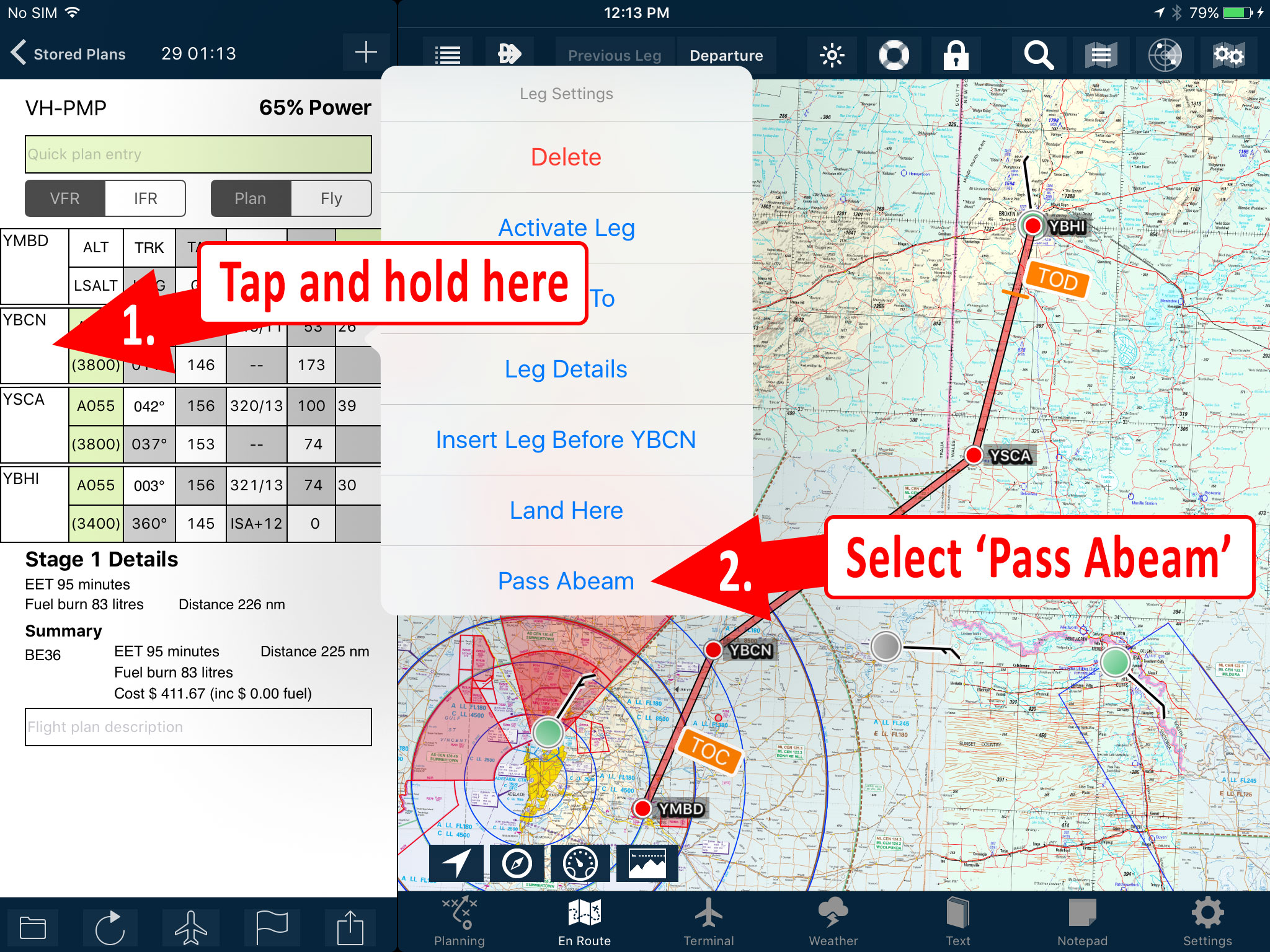 Pass Abeam - AvPlan EFB - Electronic Flight Bag