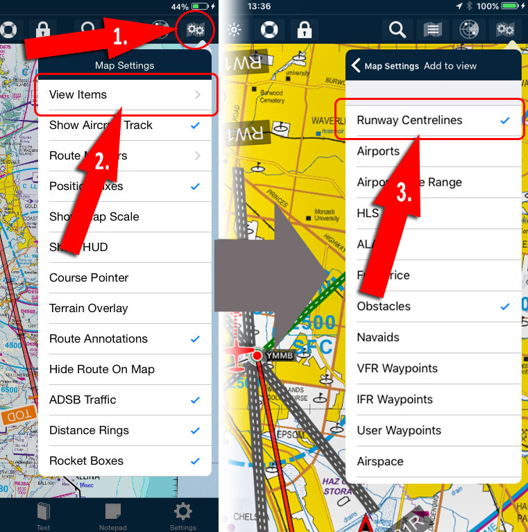 Runway Centreline Extensions - AvPlan EFB - Electronic Flight Bag
