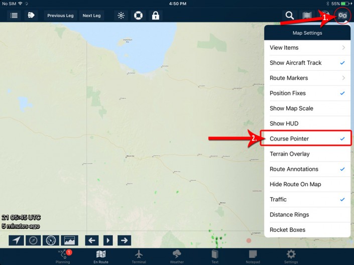 Course Pointer - AvPlan EFB - Electronic Flight Bag